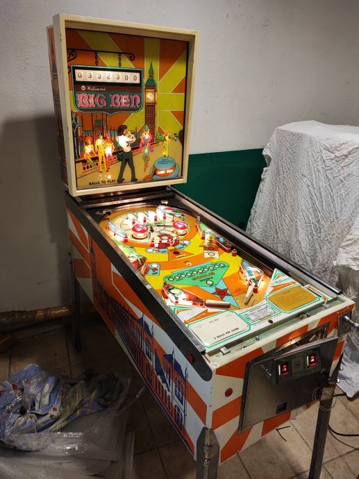 Fliper Big Ben 1976. God. Nov iz kartona !!! Tvornicko stanje ! NOS