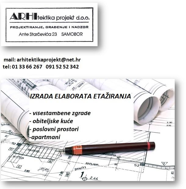 IZRADA ELABORATA ETAŽIRANJA STAMBENIH I POSLOVNIH ZGRADA