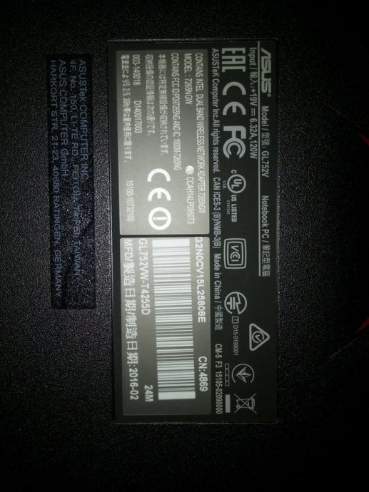 ASUS ROG GL752V Gaming