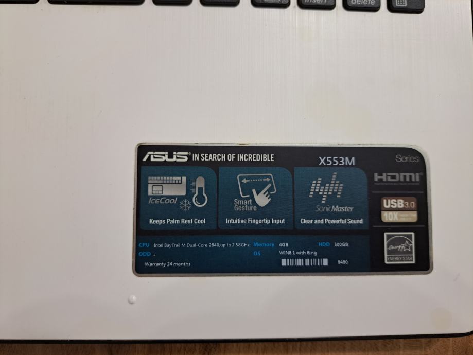 Prodajem bijeli Asus X553M laptop - 900kn