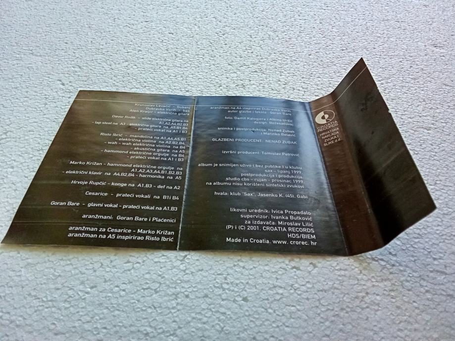 Bare & Plaćenici – Izgubljen i nađen, kaseta, Croatia Records 2001.