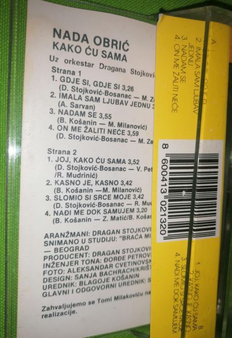 Nada Obrić – Kako Ću Sama