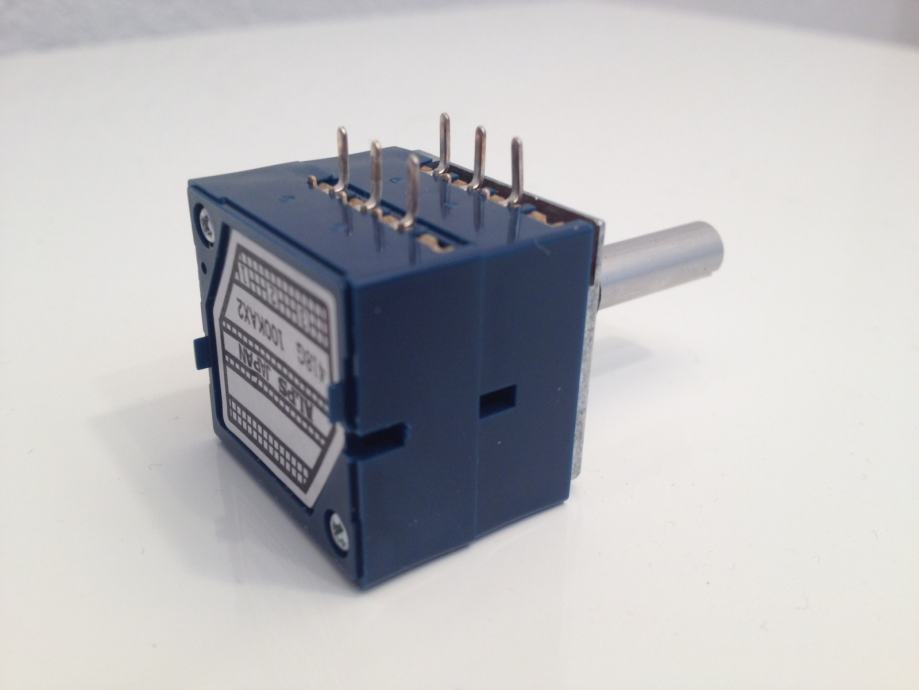 Alps Blue Beauty RK27112 potenciometar- 100kohm - stereo