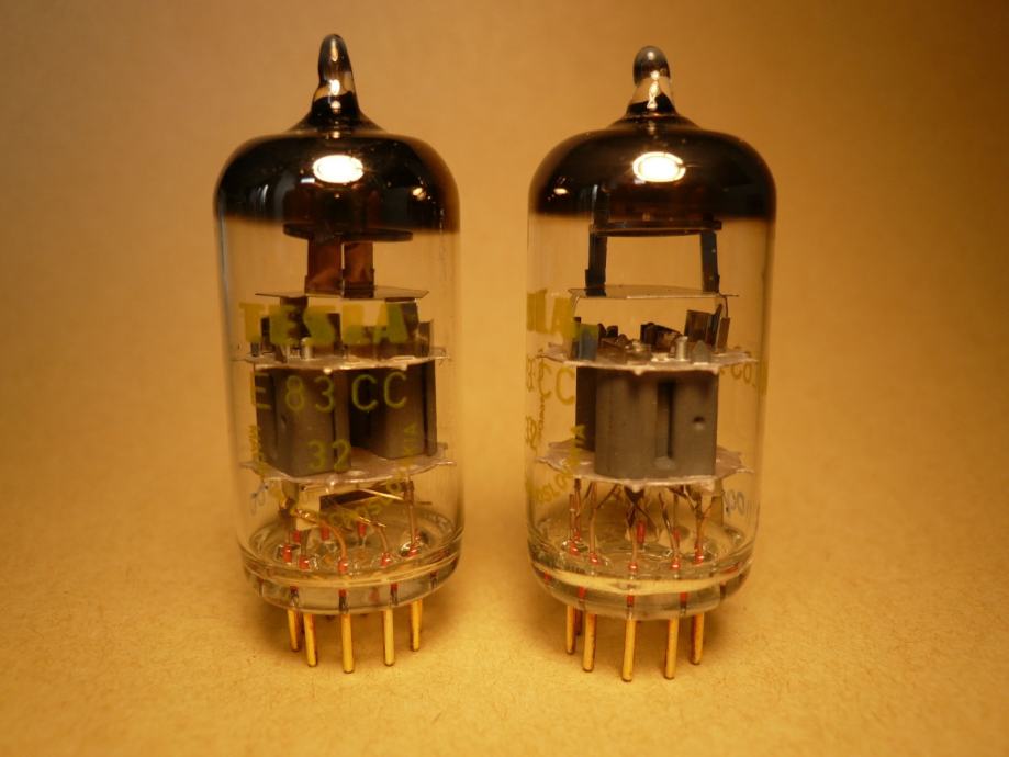 E83CC ECC803S ECC83 12AX7 Tesla NOS upareni par (Telefunken)