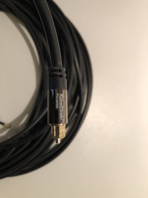 Optički TOSLINK kabel 15m (+MINI TOSLINK adapter)