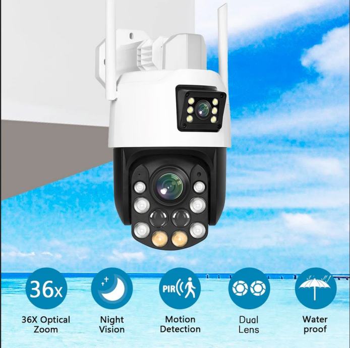 4K 8MP 36X optički zoom, dvostruka leća WiFi PTZ IP sigurnosna kamera