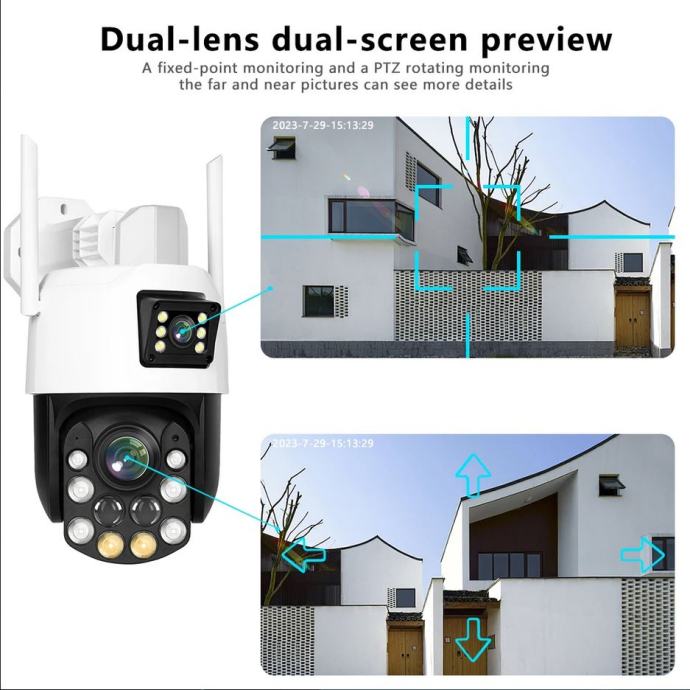 4K 8MP 36X optički zoom, dvostruka leća WiFi PTZ IP sigurnosna kamera