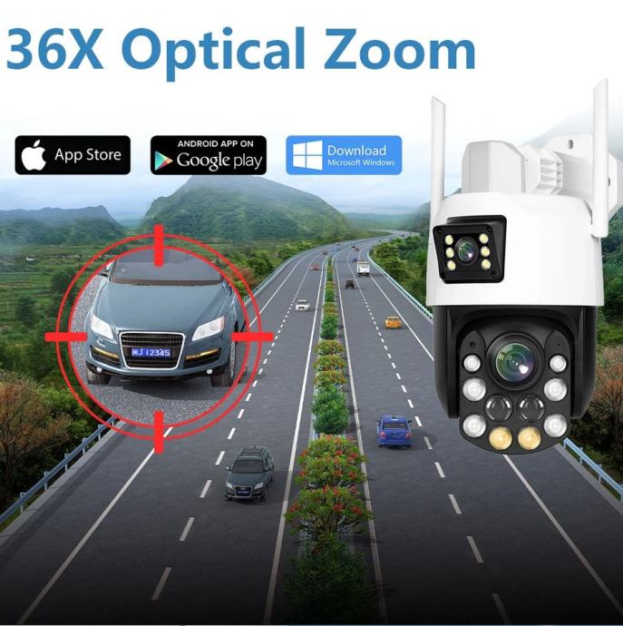 4K 8MP 36X optički zoom, dvostruka leća WiFi PTZ IP sigurnosna kamera