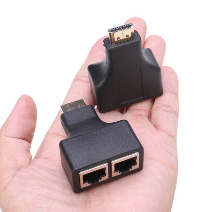 HDMI Over RJ45 CAT5e CAT6 UTP LAN Ethernet Extender Repeater 30m (par)