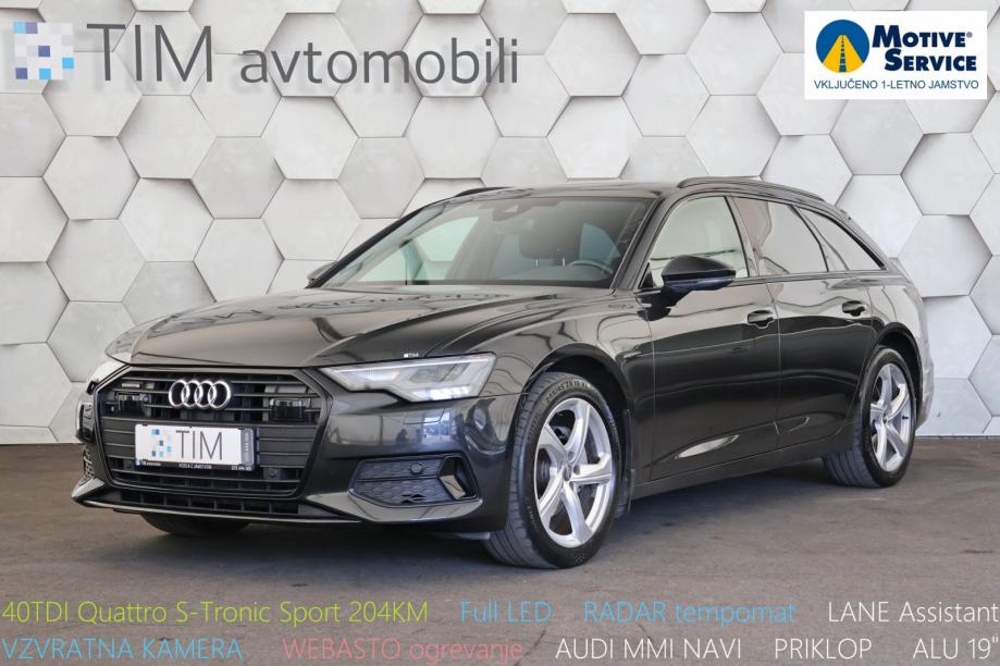Audi A6 Avant 40TDI Quattro S-Tronic Sport 204KS KAMERA WEBASTO, 2019 god.