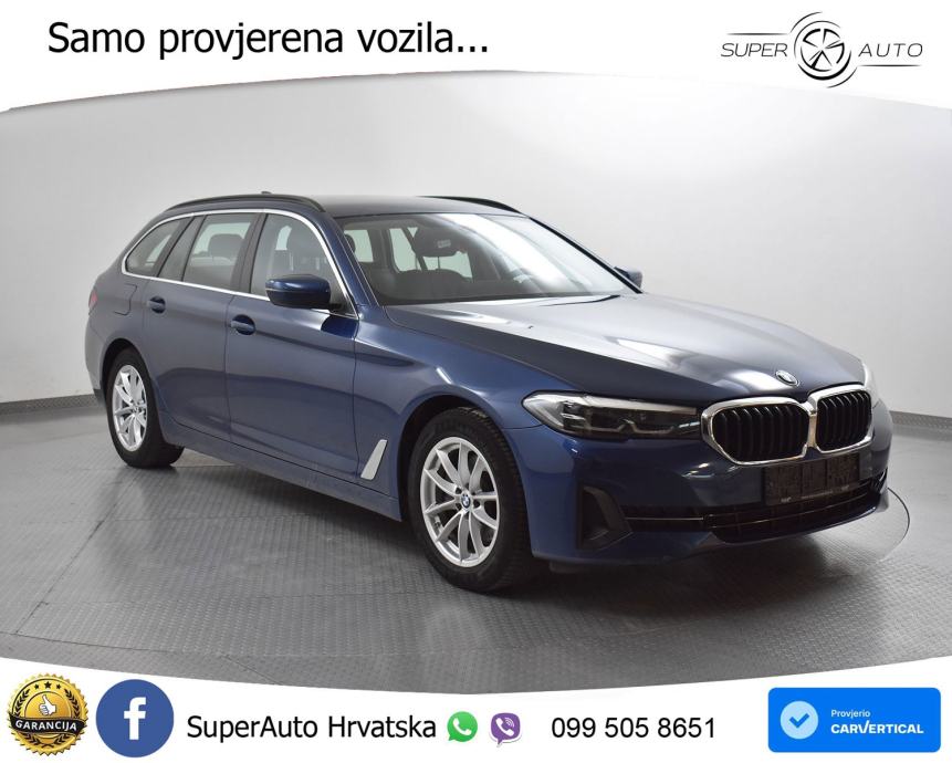 BMW 520d Touring Aut. 190 KS, ZRAČNI+LED+KAM+GR SJED+VIRT+ASIST, 2022 god.