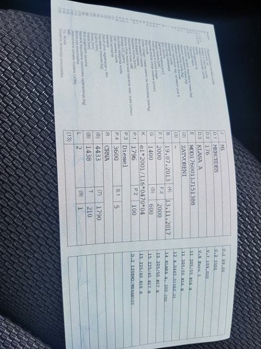 Mercedes-Benz A-klasa 200 CDI automatik Navigacija kuka nove gume, 2013 ...