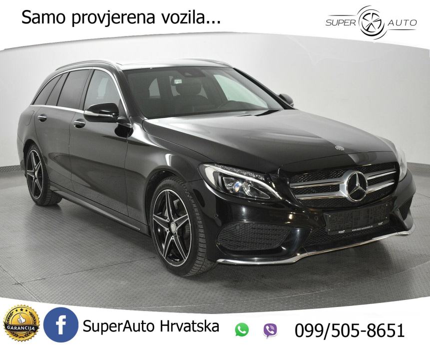 Mercedes C220d T 7G-Tr. 170 KS, AMG Line BURME+PANO+LED+AHK+NAVI+TEM ...