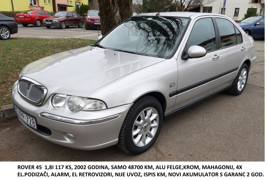 Rover 45 1,8i 117KS samo 48 700km, kao nov, reg 3/21g,, 2002 god.
