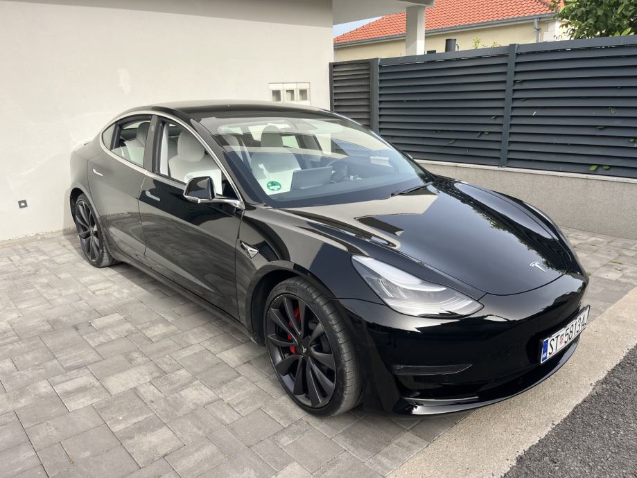 Tesla Model 3 Performance FSD autopilot , white interior. Full oprema ...