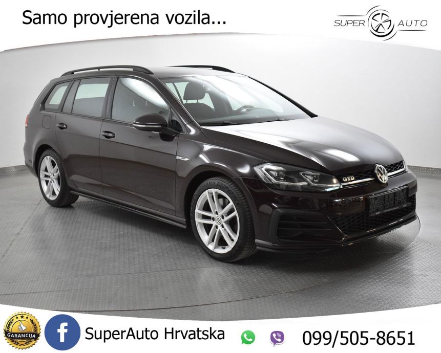 VW Golf Var. 2.0 TDI GTD 184 KS, LED+SHZ+PDC+MFL, 2017 god.
