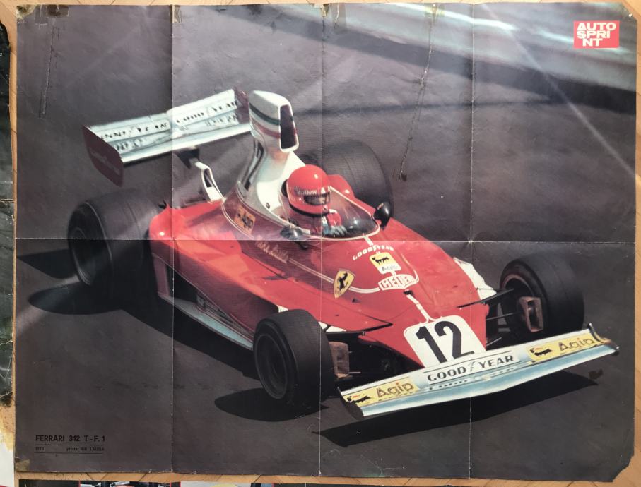 posteri iz autočasopisa, prvak F1 `75.+`77. Lauda u Ferrari +Regazzoni