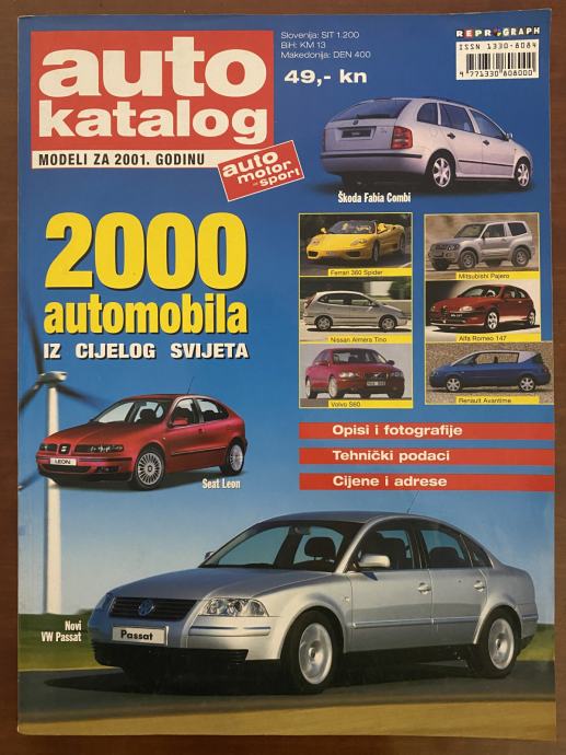 Auto katalog 2001.