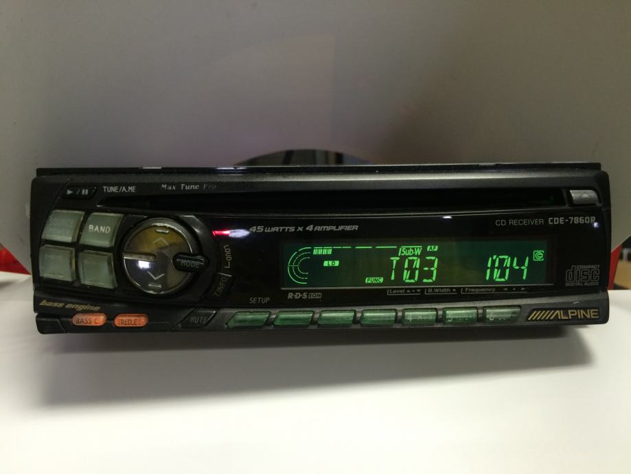 Alpine radio mp3 + zvučnici Hertz 180w
