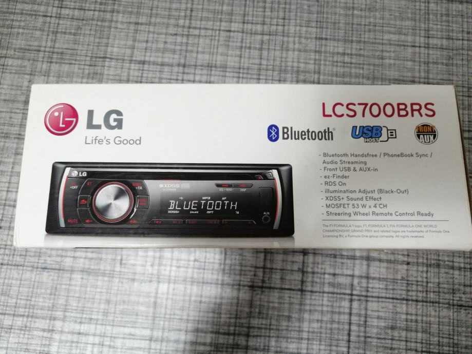 AUTO-RADIO LG LCS 700BRS USB/CD/MP3/WMA malo korišten, kutija. Papiri.