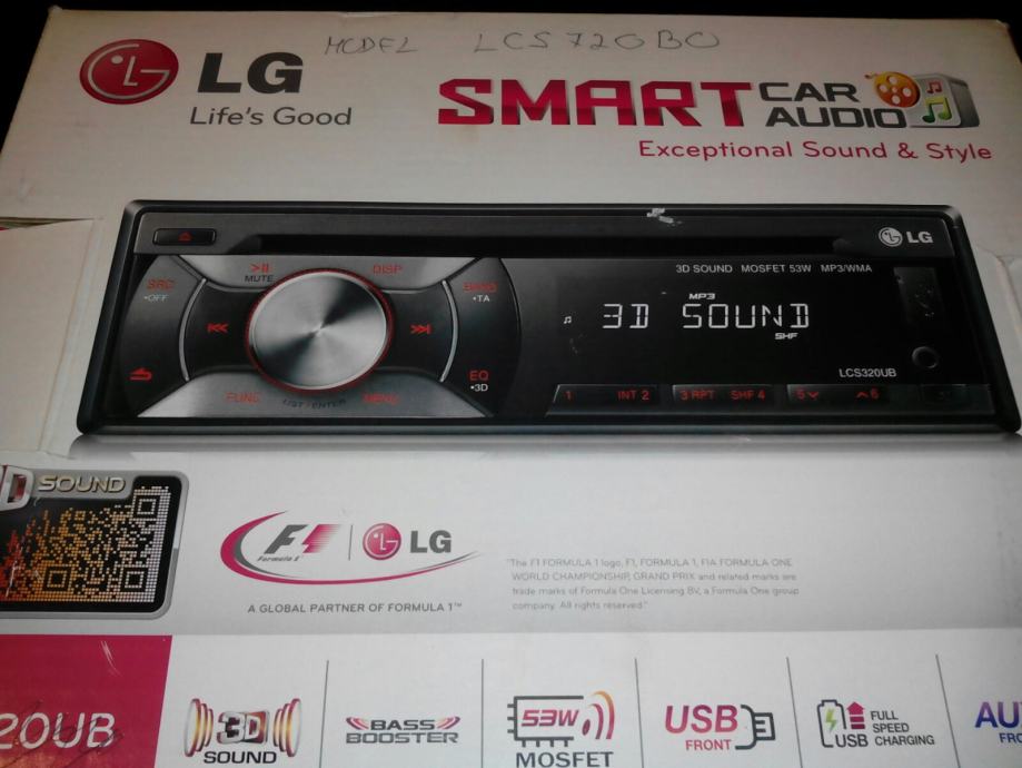 LG LCS720BO auto radio, MP3, USB, bluetooth, NOVO