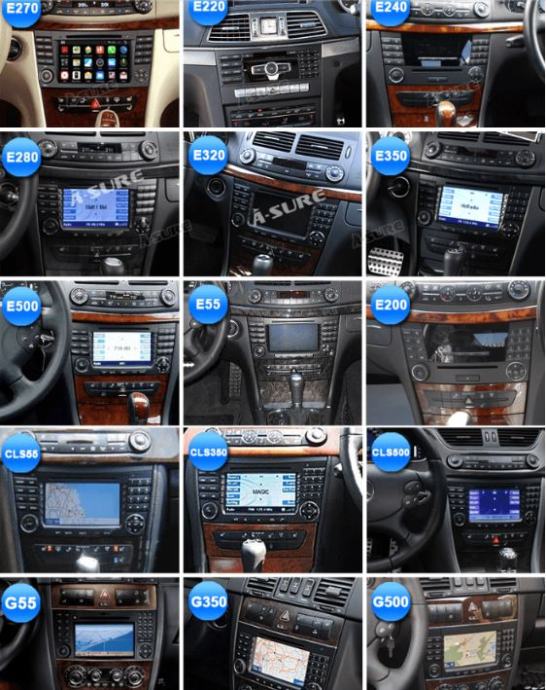 Original Mercedes W211 Android Navigacija E CLS G klasa