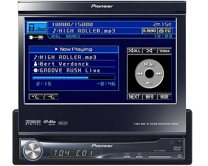 Pioneer Dvd avh-p5000dvd cd,mp3 aux,usb,ipod