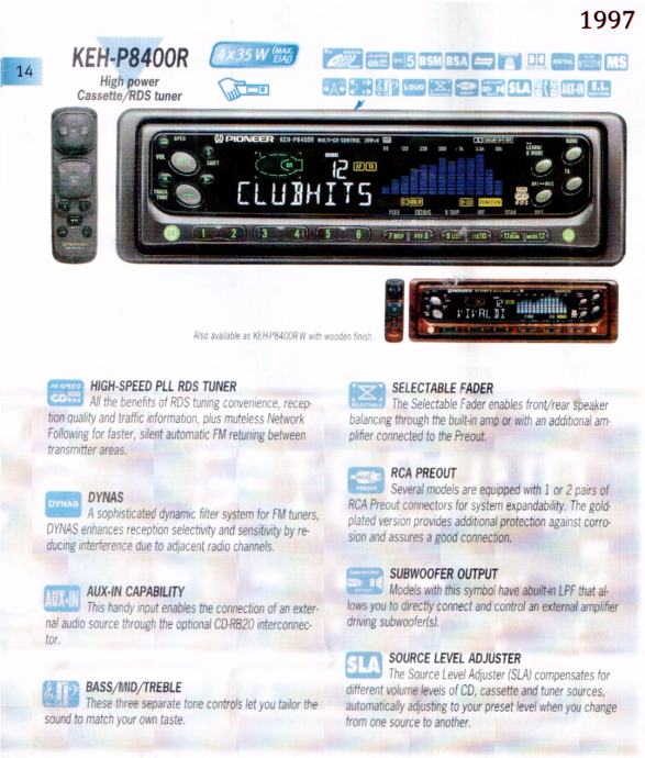 Pioneer KEH P8400R (deluxe stanje) top model - oldskul