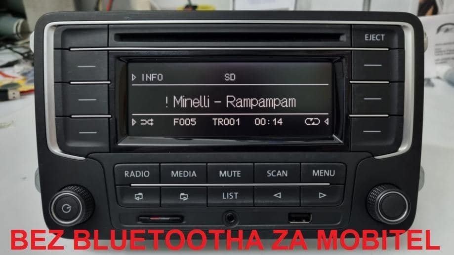 VW radio Caddy, Golf 5,6, Passat, Polo ORIGINAL,bluetooth,USB,mp3