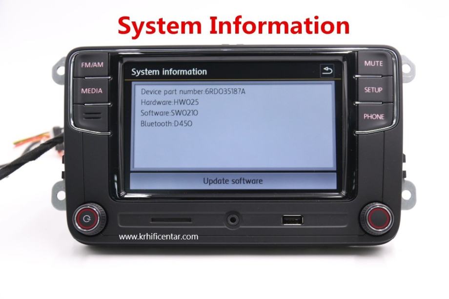 VW-ŠKODA ORIGINALNI TOUCH RADIO MODEL 2017 - RCD330 PLUS 6,6