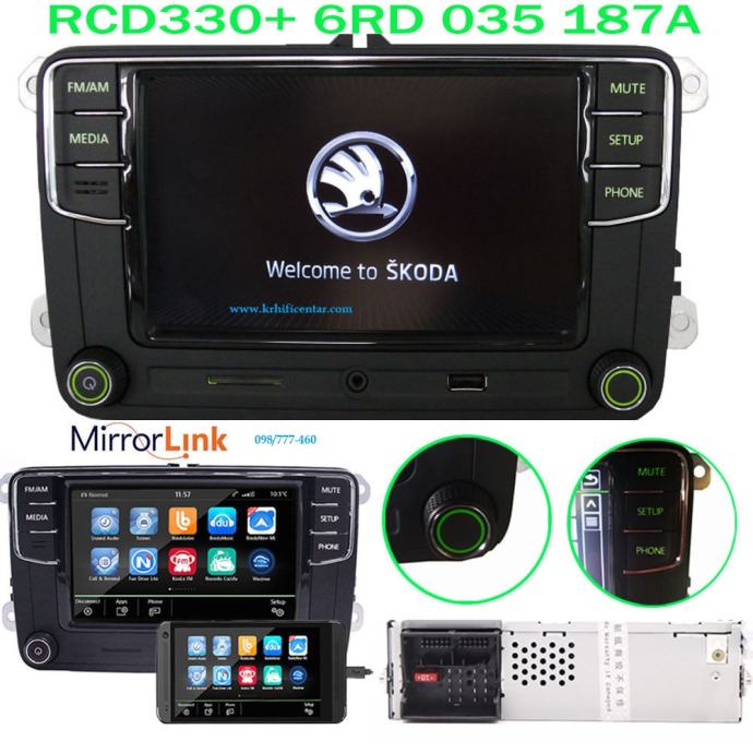 VW-ŠKODA ORIGINALNI TOUCH RADIO MODEL 2017 - RCD330 PLUS 6,6