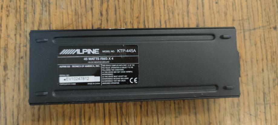 Alpine KTP-445A