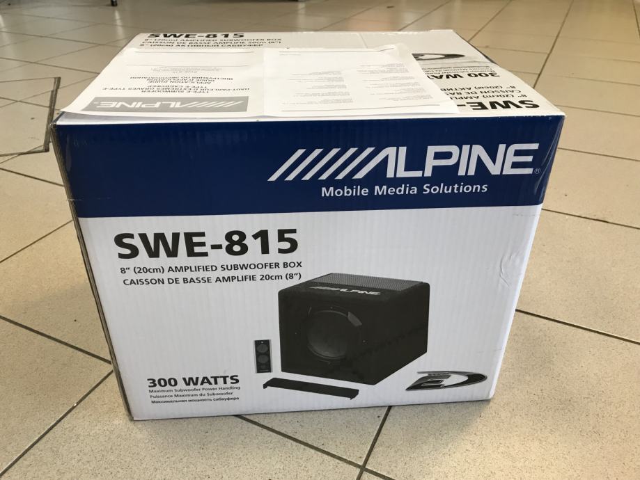Subwoofer Alpine SWE-815 (Aktivni s pojačalom)