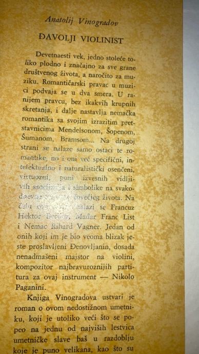 A.VINOGRADOV:ĐAVOLJI VIOLINIST ROMAN O NIKOLI PAGANINIJU biografija