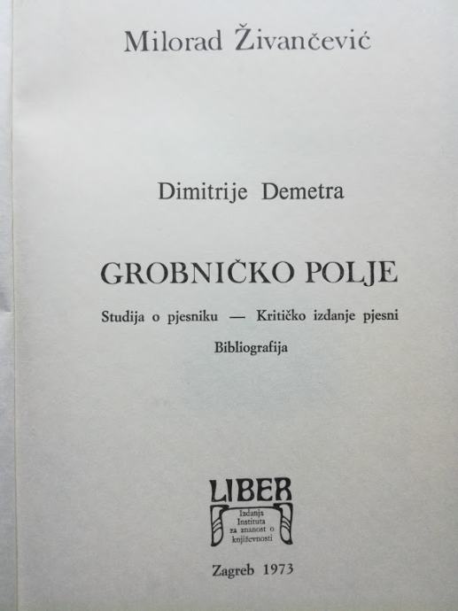 M. Živančević - Dimitrije Demetera Grobničko polje