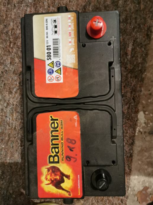 Akumulator Banner AGM 580 01 - 80Ah, 12V