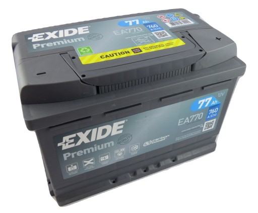 AKUMULATOR EXIDE PREMIUM 77Ah 12V , 760A - NOVO