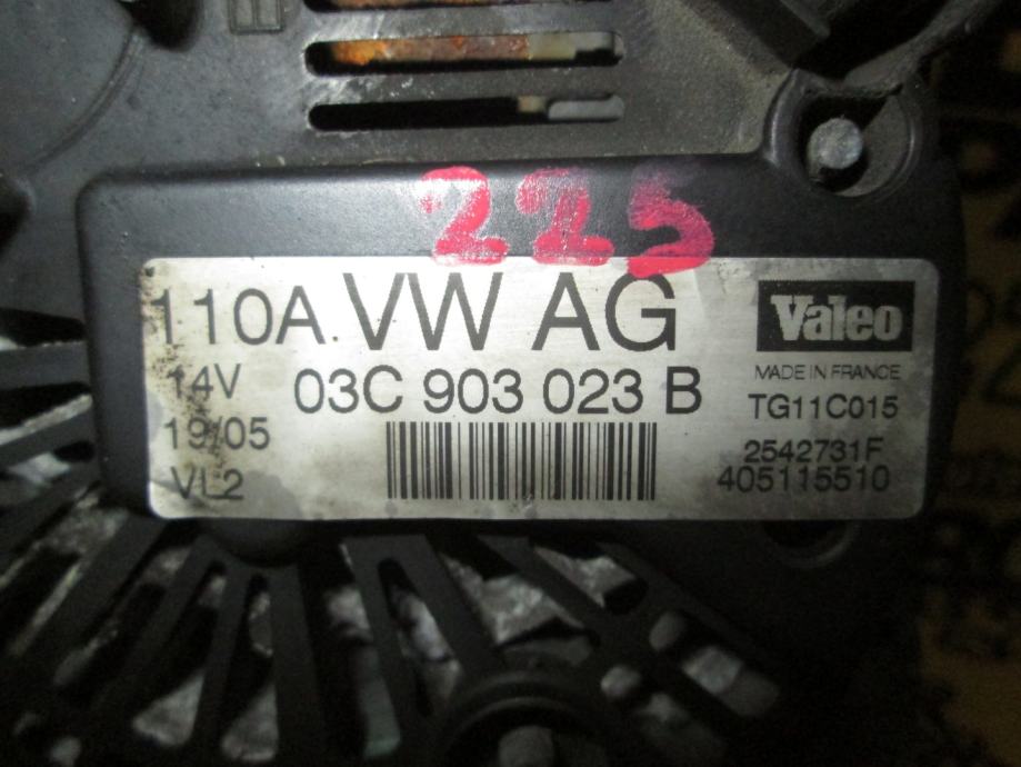 ALTERNATOR VW GOLF 5 > 03-08 03C903023B