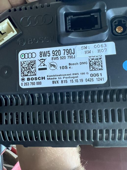 Audi A4/S4/RS4 B9 8W A5/S5/RS5 F5 Display Instrument Tabla 8W5920790J