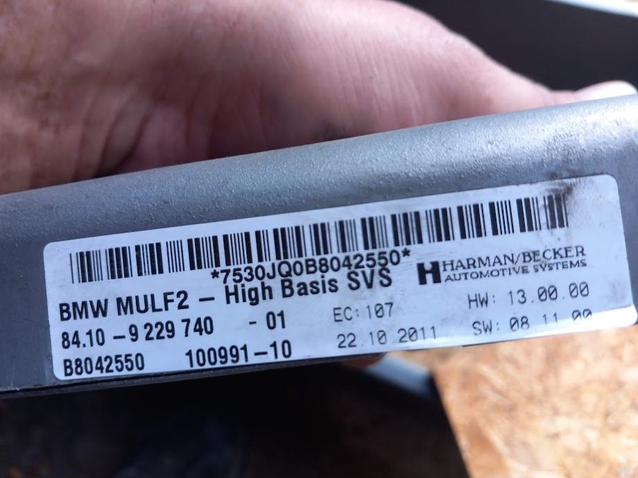 Bmw Mulf2 Bluetooth High Control Module Unit 9229740
