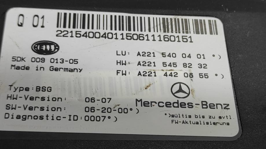 ELEKTRONIKA MODUL MERCEDES S KLASA (W221) > 05-09 A2215400401