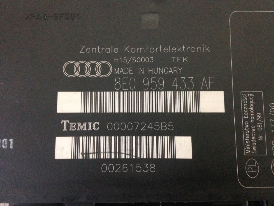 KOMFORT ELEKTRONIKA AUDI A4 (B6) > 00-04 8E0959433AF 8E0959433AF