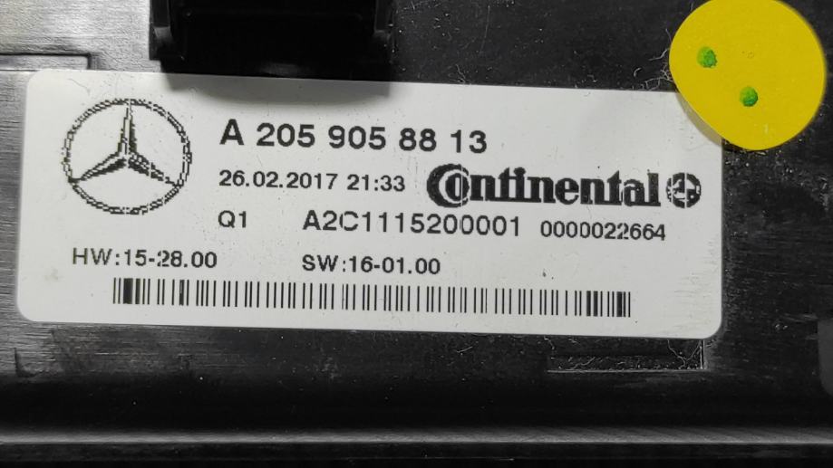 PREKIDACI KLIME MERCEDES C KLASA (W205/S205) > 14-18 A2059058813