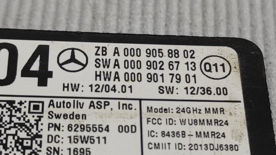 RADAR SENZOR MERCEDES GLE (C292) > 15- A0009058802