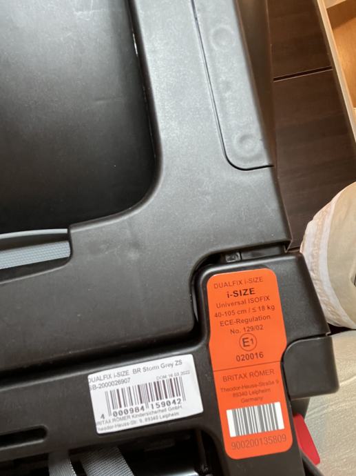 BRITAX ROMER autosjedalica i-size Dualfiks storm grey+ JAMSTVENI LIST