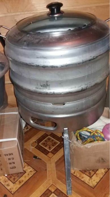 INOX BAČVA, LONAC, KOTAO 30 lit. S POKLOPCEM I POSTOLJEM! NOVO!!!