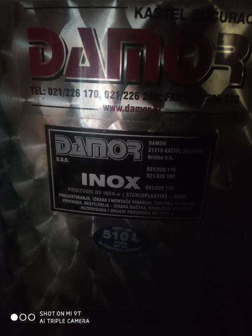 INOX bačve Damor 400L - 510L