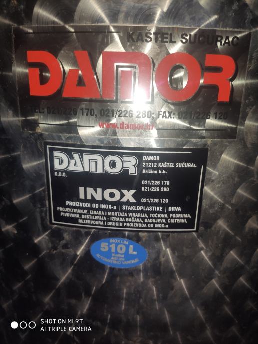 INOX bačve Damor 400L - 510L