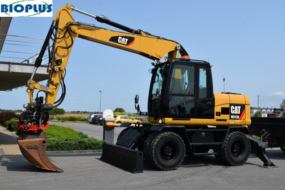BAGER TOČKAŠ CAT M313D + PRIKOLICA, 2014. ROTOTILT