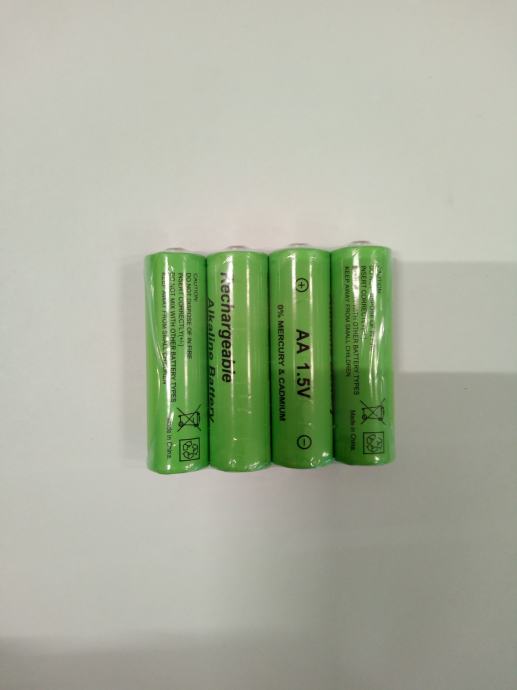 Punjive alkalne baterije AA 4 kom. 1.5v 3000mAh